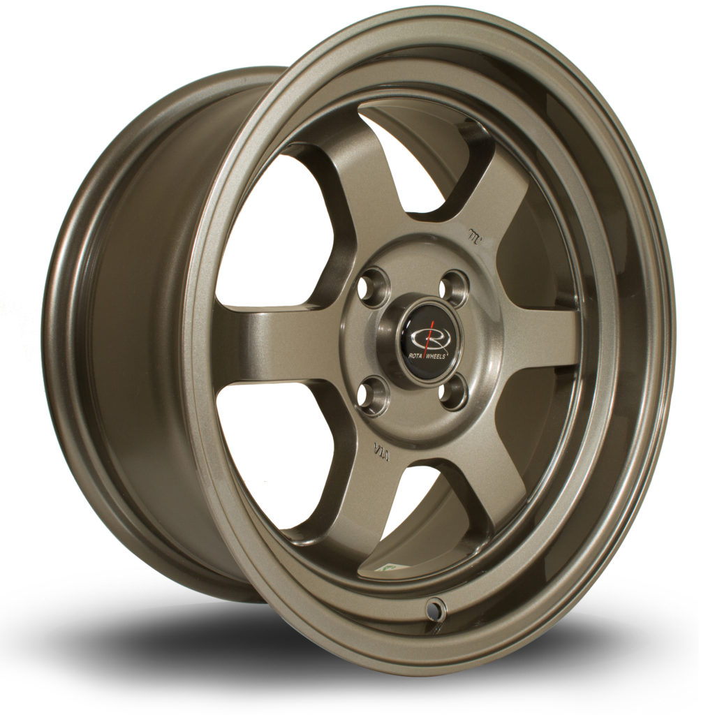 Rota Grid-V 15x7 in 4x100mm ET20 in Bronze Wheels by Hanshin-Imports