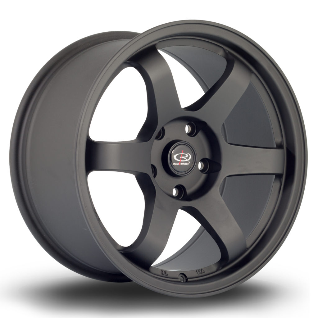 Rota Grid (IK-R) 17x9 in 5x114mm ET25 in Mat Black Wheels by Hanshin ...